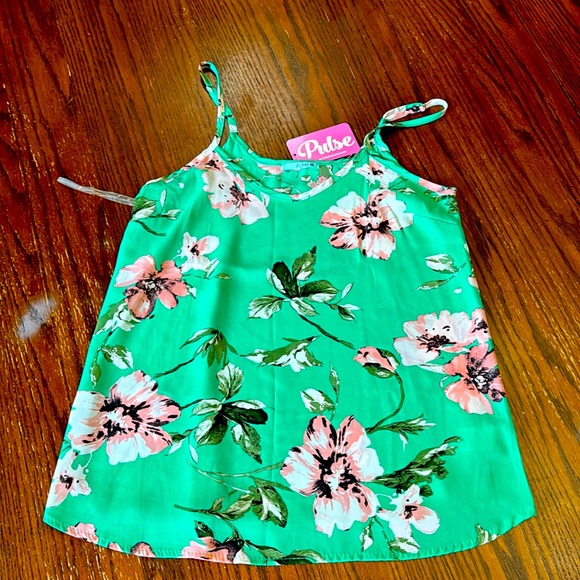 P.S. Kate | Tops | Nwt Green Lightweight Floral Tank | Poshmark